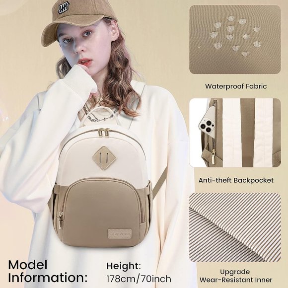 Bags | Women Khaki Cream Polyester Light Weight Small Waterproof Mini ...